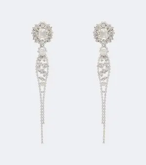 JENNIFER BEHR Sheila Embellished Drop Earrings - Transparent