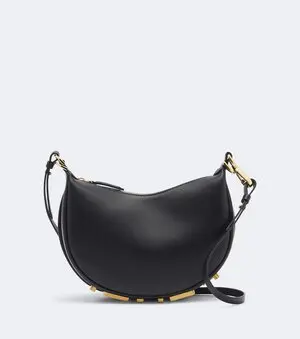 Fendi Graphy Mini Leather Shoulder Bag - Black