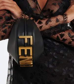 Fendi Graphy Mini Leather Shoulder Bag