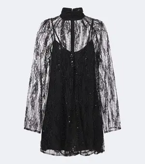 Staud Esther Embellished Minidress - Black