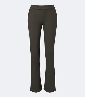 Proenza Schouler Althea Wool-blend Flared Pants - Green