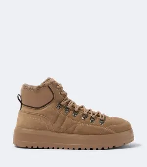 Bogner Antwerp Shearling-lined Suede Lace-up Boots