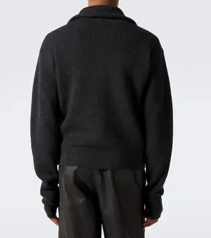 LEMAIRE Ribbed-knit Wool Zip-up Cardigan
