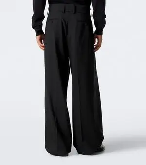 Dolce & Gabbana Pleated Wool Wide-leg Pants