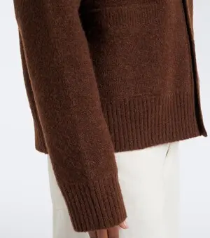 AMI Paris De Coeur Alpaca And Wool-blend Cardigan