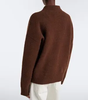AMI Paris De Coeur Alpaca And Wool-blend Cardigan