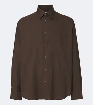 LEMAIRE Cotton And Silk Shirt - Brown