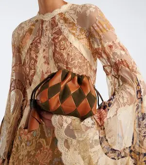 Zimmermann Cloud 91 Small Leather And Suede Clutch