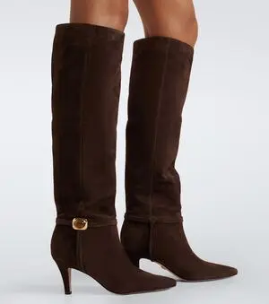 Veronica Beard Angeline Suede Knee-high Boots