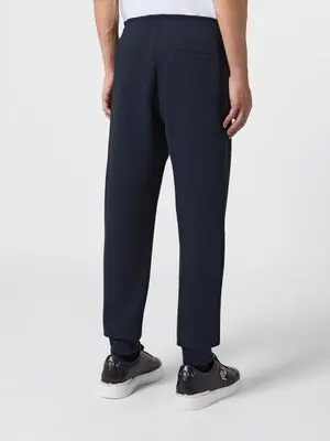 Philipp Plein Jersey Jogging Trousers With Drawstring And Jacquard Hexagon Logo - Blue