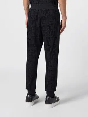 Philipp Plein Graphic Print Jersey Jogging Trousers With Drawstring