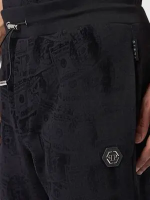 Philipp Plein Graphic Print Jersey Jogging Trousers With Drawstring