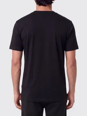 PLEIN SPORT Graphic Print Cotton T-shirt With Contrast Logo - Black
