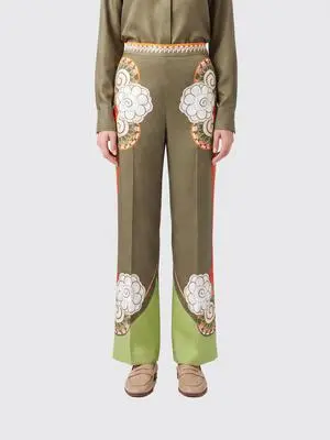 La DoubleJ Ethnic Print Cropped Skinny Trousers In Stretch Viscose