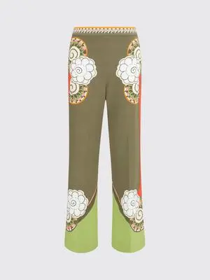 La DoubleJ Ethnic Print Cropped Skinny Trousers In Stretch Viscose