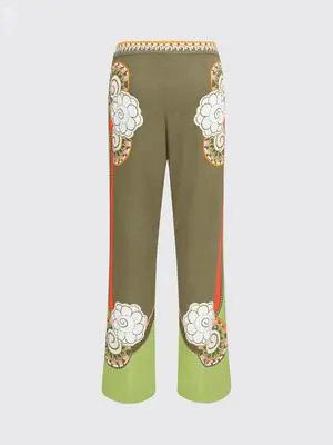 La DoubleJ Ethnic Print Cropped Skinny Trousers In Stretch Viscose