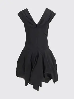Magda Butrym Asymmetrical Draped Cotton And Silk-blend Mini Dress