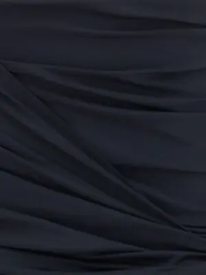 Magda Butrym High-waisted Draped Jersey Mini Skirt With An Asymmetrical Hem