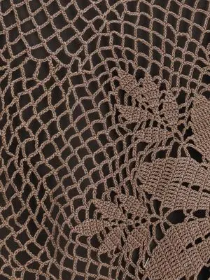 Magda Butrym Crochet Cotton Halterneck Top With A Turtleneck Design