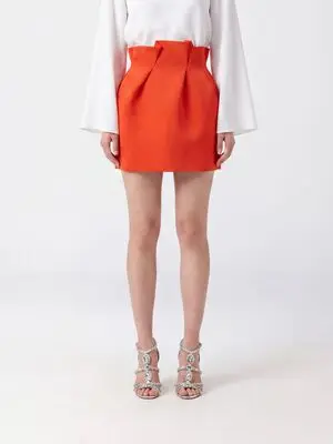 Magda Butrym High-waisted Silk Pencil Mini Skirt With Back Zip Closure