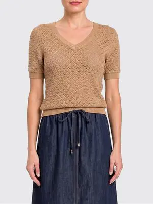 TWINSET Perforated Viscose Knit Top