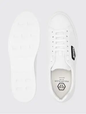 Philipp Plein Low-top Leather Sneakers With Crocodile Print