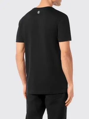 BILLIONAIRE Cotton Jersey T-shirt With Contrast Logo And Pocket