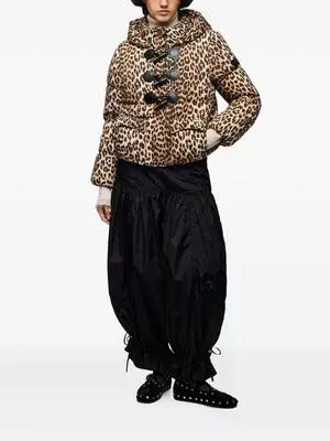GANNI Mini Puffer In Leopard Nylon