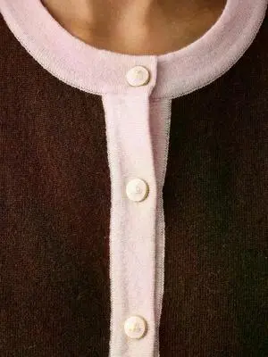 Luisa Spagnoli Cuoricino Contrast-trim Button-up Cardigan
