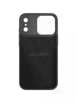 VELANTE Floral-appliqué Leather Iphone Case
