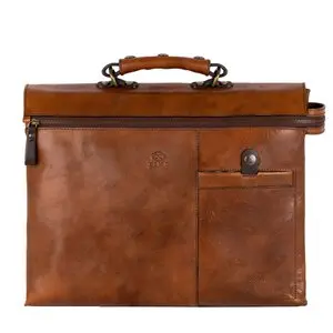 TIME RESISTANCE Leather Briefcase Laptop Bag For From Here To Eternity