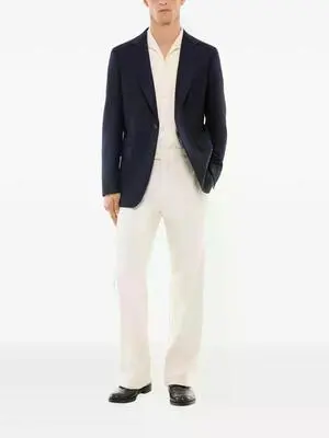 FURSAC Single-breasted Virgin Wool-blend Blazer - Blue