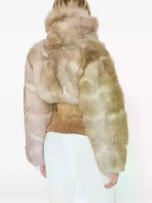 Elisabetta Franchi Belted Faux-fur Jacket