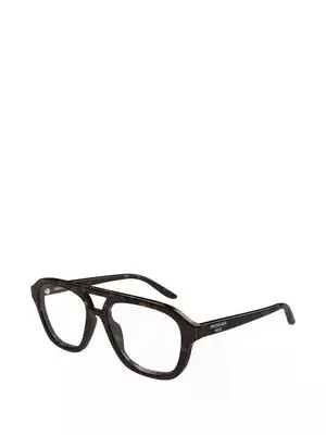 Balenciaga Tortoiseshell-effect Pilot-frame Glasses - Brown