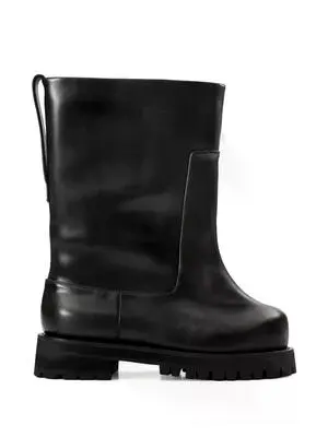 PROTOCOL INDEX Distressed Sculpted Boots - Black