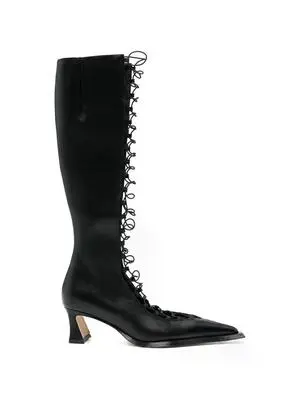 MIISTA Melinda Lace-up Pointed-toe Boots