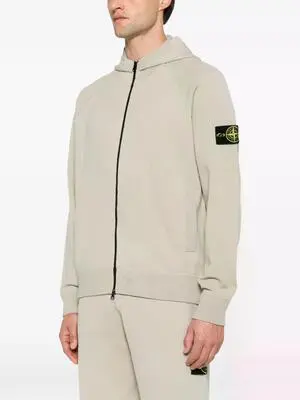 Stone Island Logo-patch Zip-up Hoodie