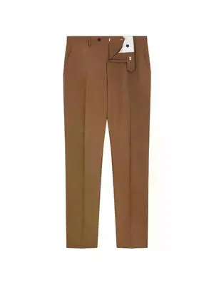 FURSAC Pressed-crease Tailored Trousers - Brown