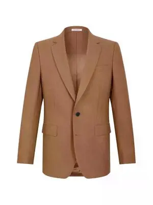 FURSAC Single-breasted Wool Blazer - Brown