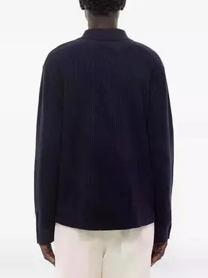 FURSAC Waffle-knit Button-up Polo Shirt