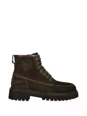 BLAUER. Suede Lace-up Boots - Brown