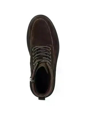 BLAUER. Suede Lace-up Boots