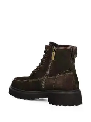 BLAUER. Suede Lace-up Boots