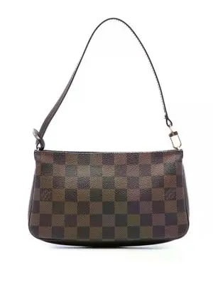 LOUIS VUITTON 2001-2006 Damier Ebene Navona Shoulder Bag - Brown