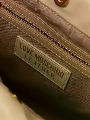 Moschino Logo-plaque Knotted Shoulder Bag