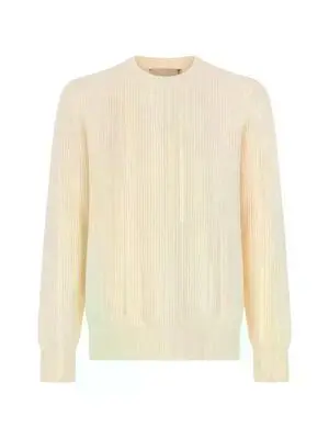 AMARANTO Ribbed-knit Raglan-sleeve Sweater - Neutrals