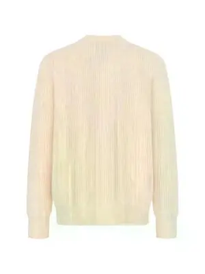 AMARANTO Ribbed-knit Raglan-sleeve Sweater