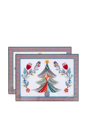 VESTA Christmas Tree Placemats - Red