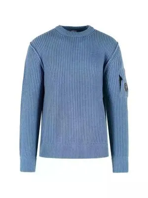 C.P. COMPANY Lens Ribbed-knit Sweater - Blue