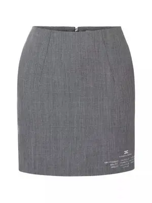 Elisabetta Franchi Wool Mini Skirt With Logo Print